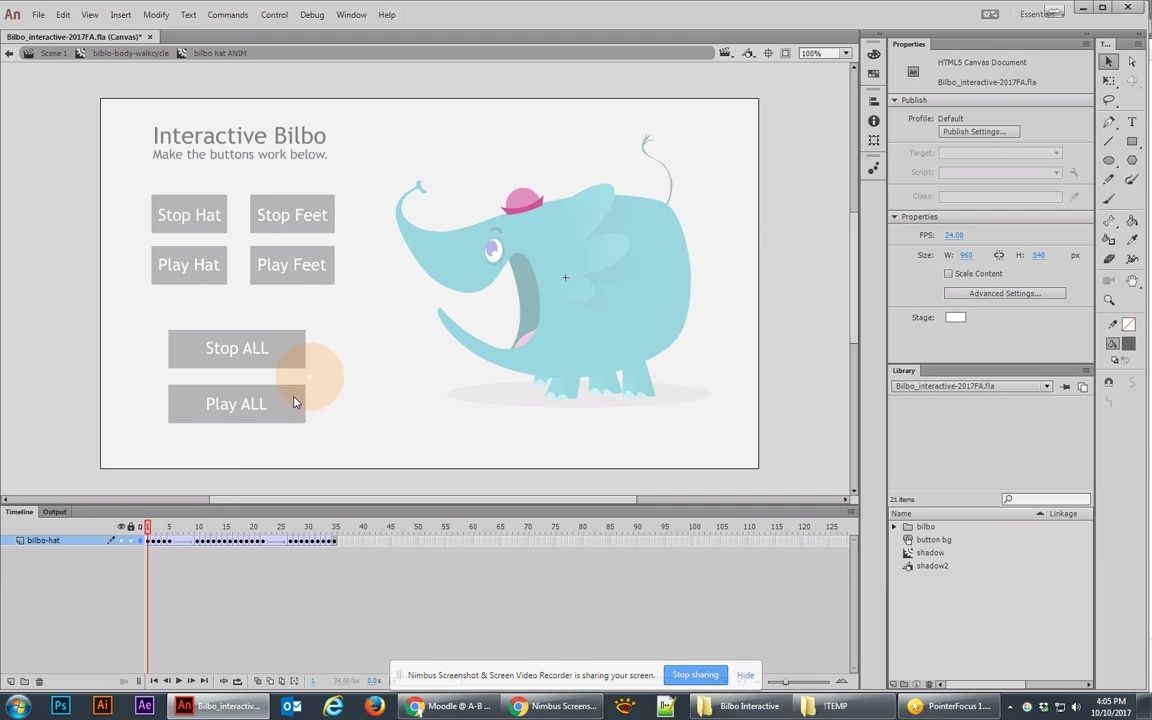 Interactive HTML5 Animation in Animate CC -Interactive Bilbo- (1)_哔哩哔哩_bilibili