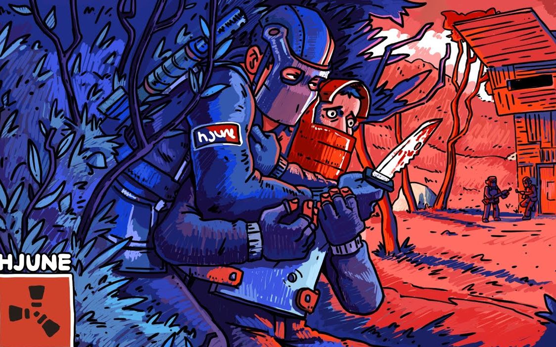 【hJune】RUST-12000小时大神的solo秀_哔哩哔哩_bilibili