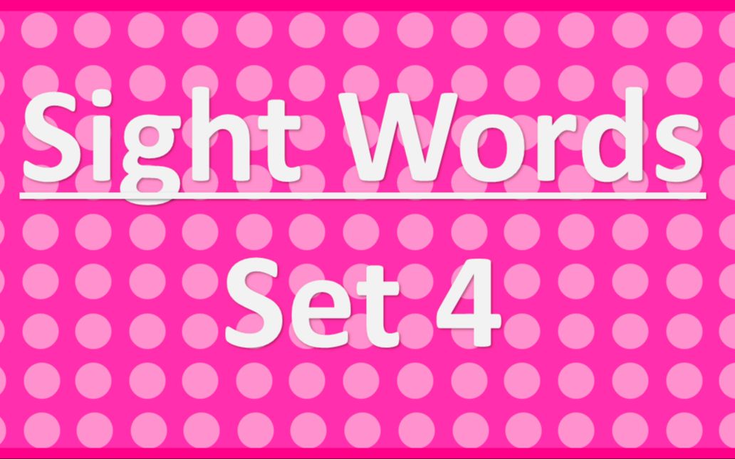 Sight Words Set 4_哔哩哔哩_bilibili