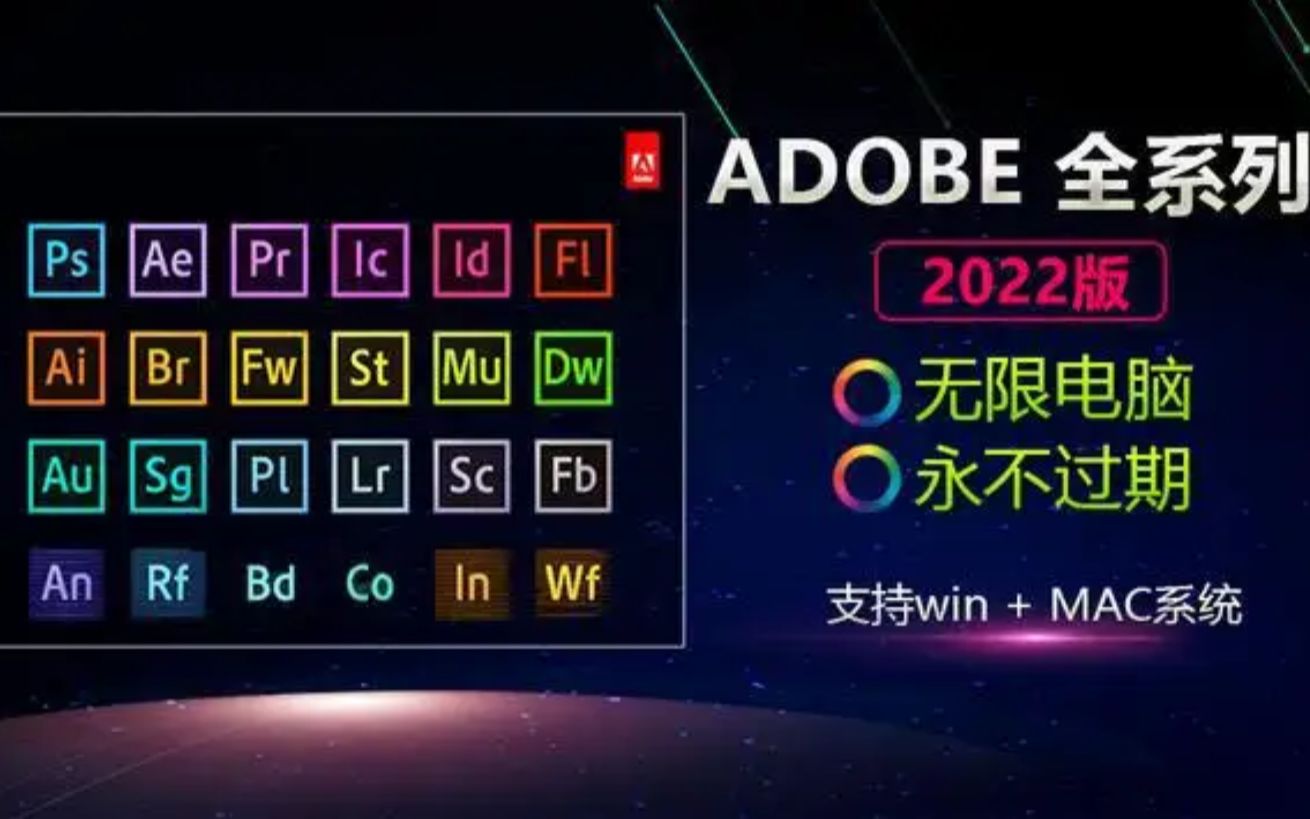 【Adobe全家桶】2022全网最新版本Adobe全家桶，即时更新系列！白嫖党终身福利，多达20个软件安装包，让我们不为安装包烦恼！
