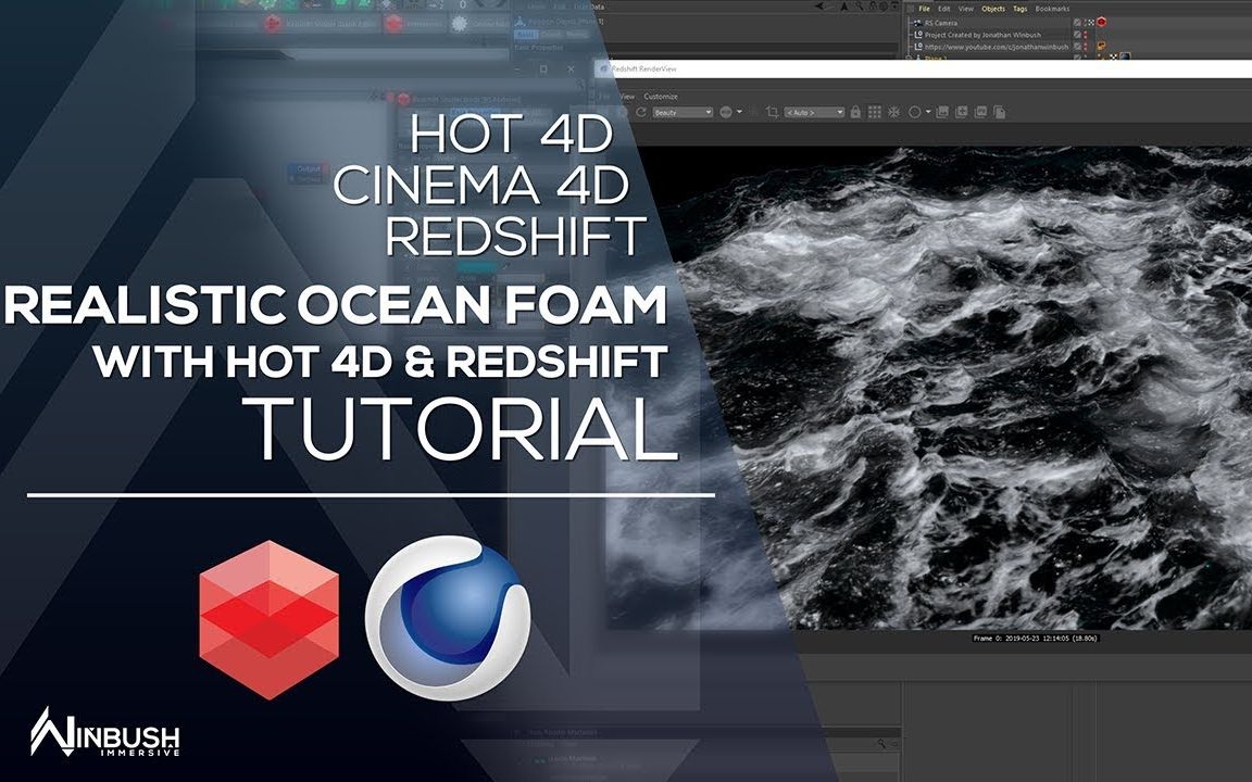 C4D+Redshift真实海洋浪花/泡沫_哔哩哔哩_bilibili