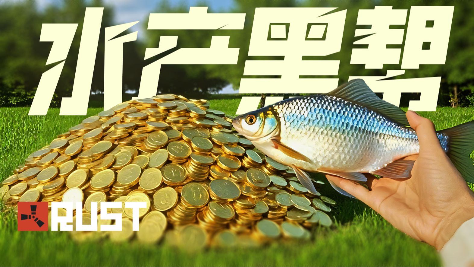 【RUST腐蚀】我在1000人老外官服做一名渔夫-强盗AD-强盗AD-哔哩哔哩视频