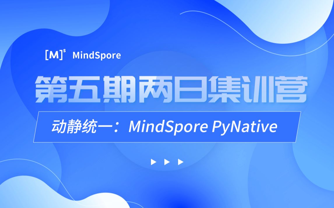 第五期两日集训营 | 动静统一：MindSpore PyNative_哔哩哔哩_bilibili