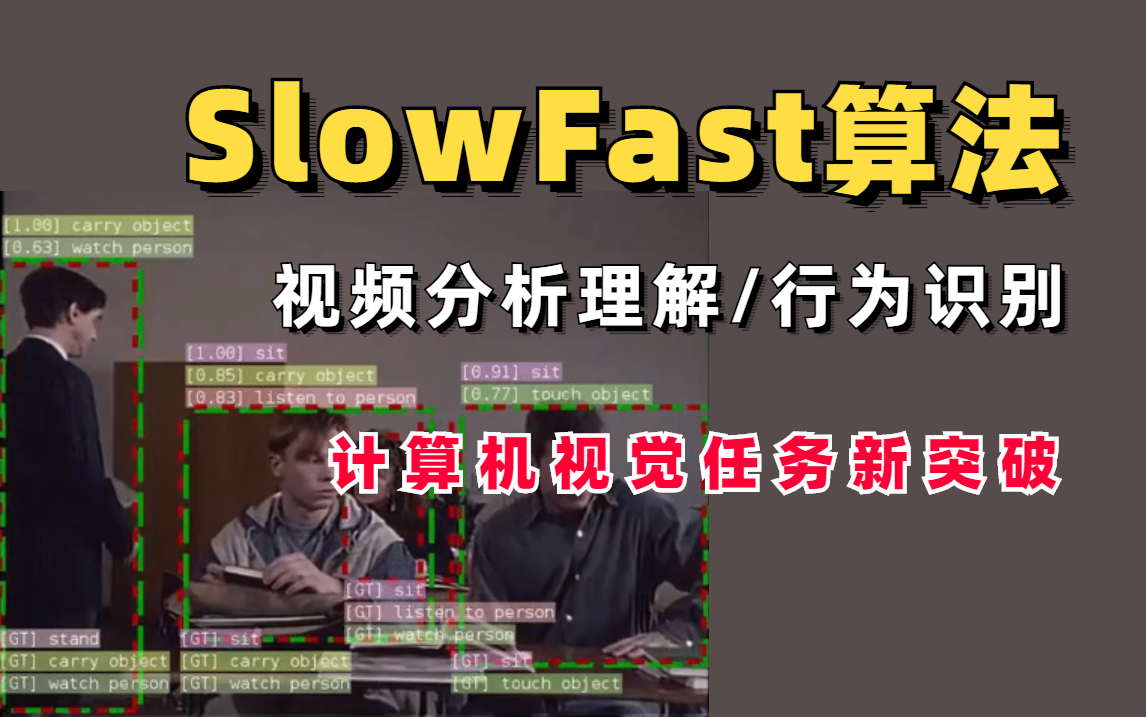 谁说人工智能看不懂视频？【Slowfast算法】突破图像技术壁垒！深入行为识别与视频分析！简直不要太强！！3D卷积|CNN|神经网络与深度学习|人工智能_哔哩哔哩_bilibili