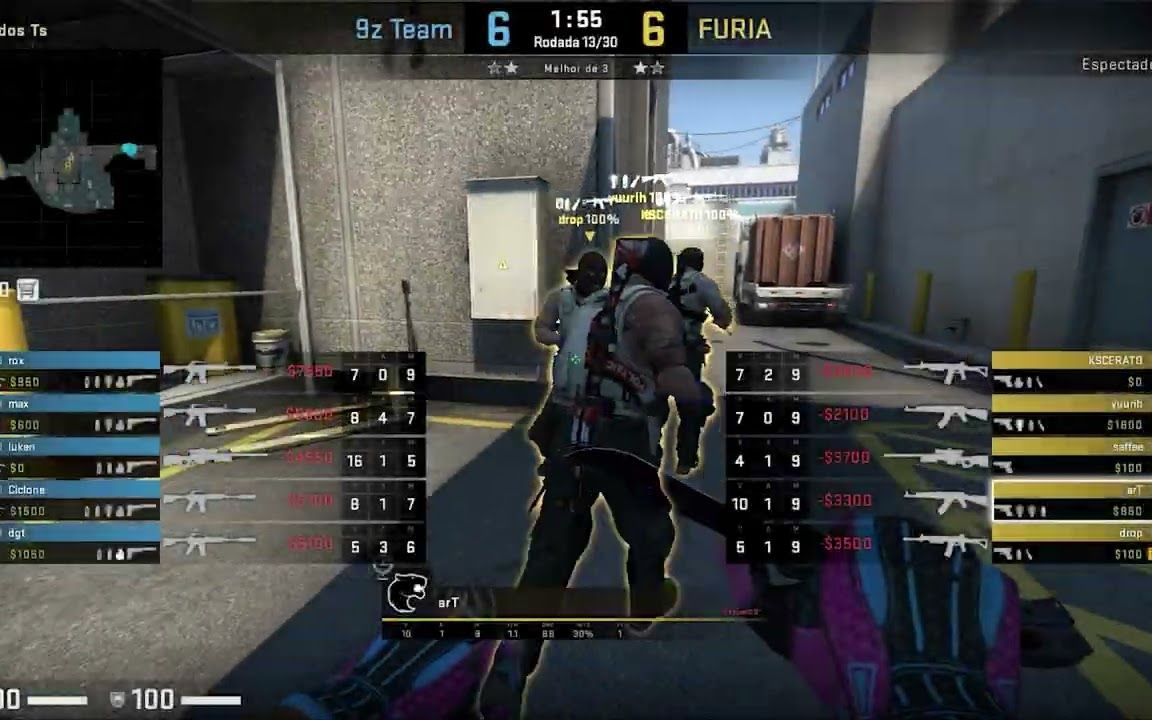 【CSGO】POV Furia arT (22/21) vs 9z Nuke @ESL Challenger_CSGO