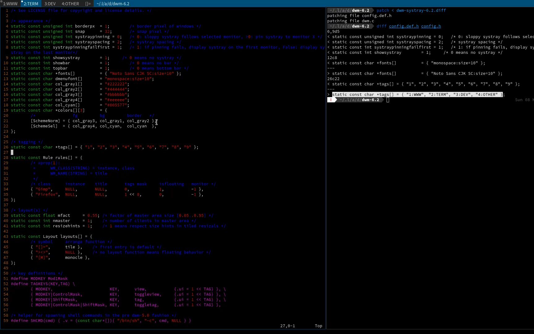 Arch Linux 上 Dynamic Window Manager (DWM) 的安装和配置_哔哩哔哩_bilibili Arch Linux 上 Dynamic Window Manager (DWM) 的安装和配置_哔哩哔哩_bilibili