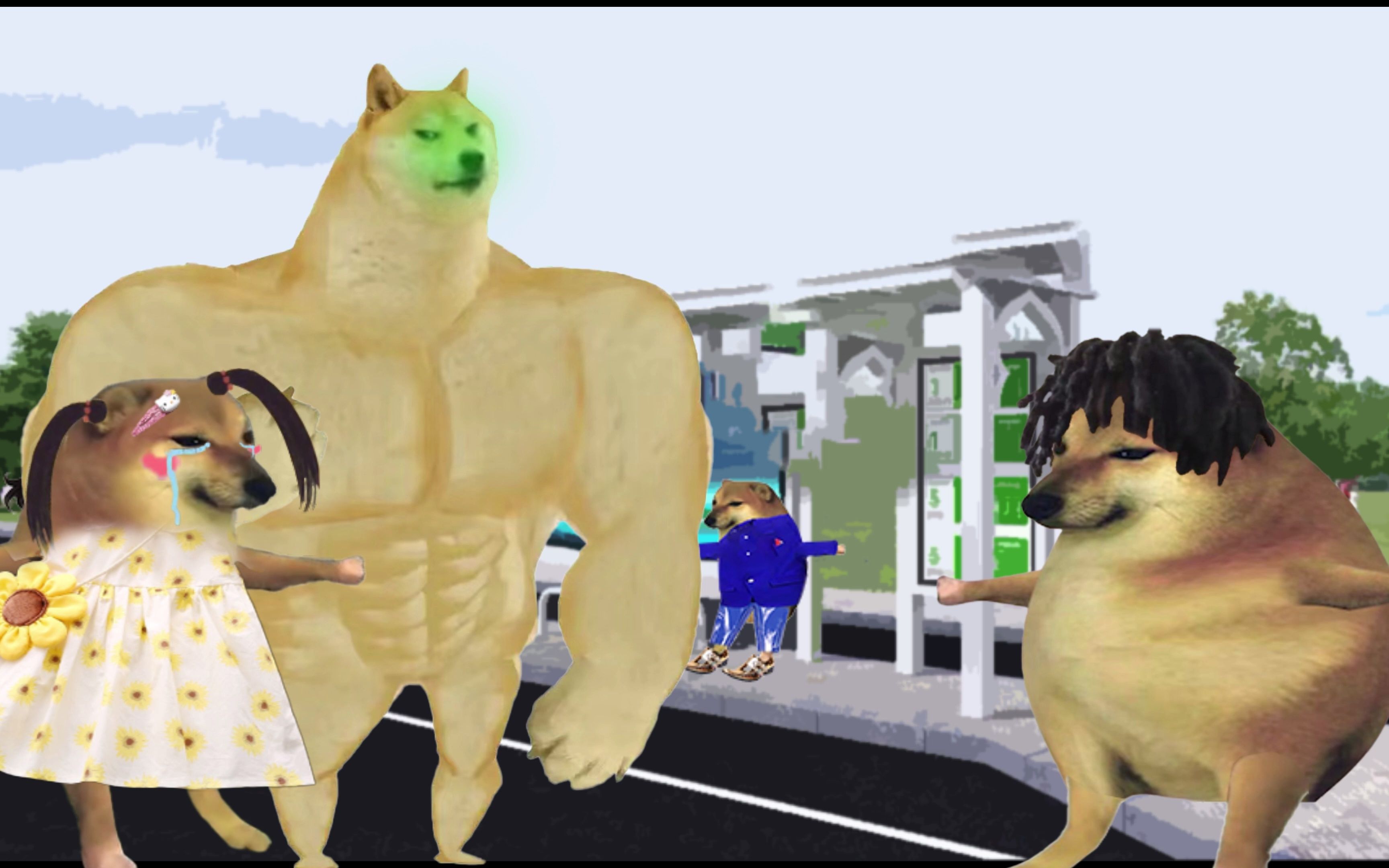 cheems，开车从下午开到早上-狗头幸运星-狗头幸运星-哔哩哔哩视频