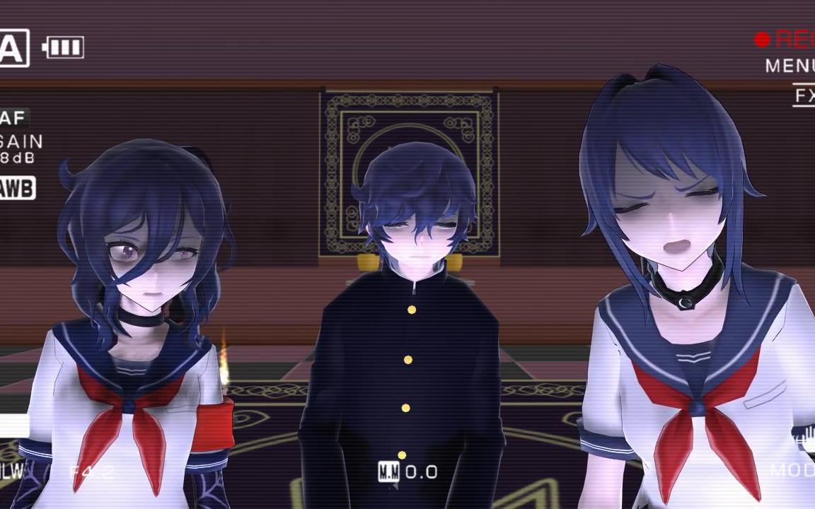[MMD] Everybody (Yandere Sim) -{Oka Ruto,Shin Higaku and Ayano Aishi}_哔哩哔哩_bilibili