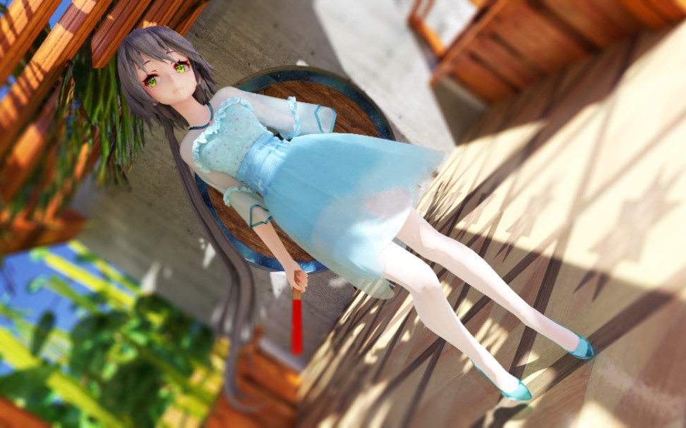 [MMD布料解算/C4dOc渲染]这么热的天不如来天依这里避暑吧_哔哩哔哩_bilibili