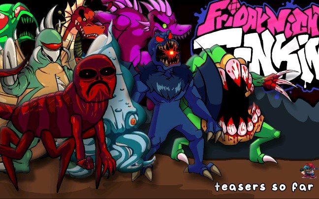 FNF The Red In Funkin Godzilla Nes Creepypasta TEASERS SO FAR 3 | FNF MODS_哔哩哔哩bilibili