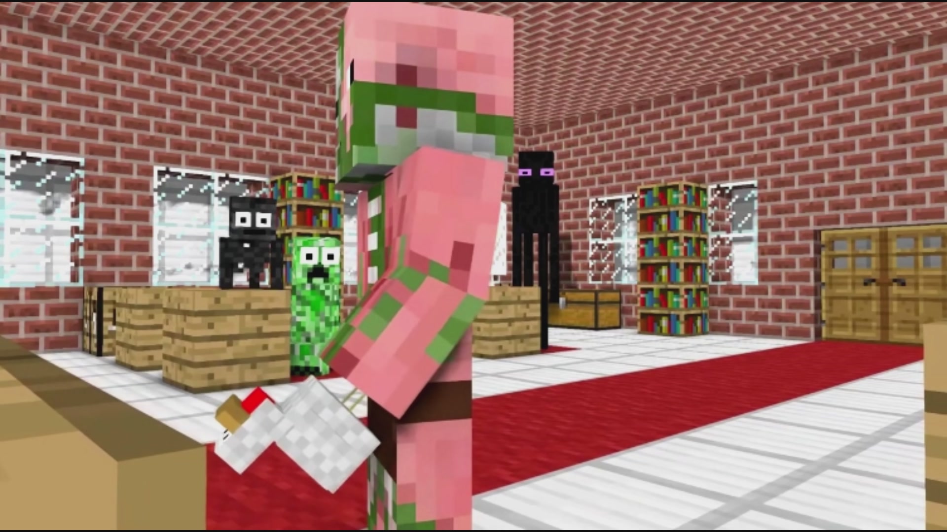 【BABYZZZ】怪物学院 - Baldi的基础挑战 - 校霸时间 - Minecraft动画_哔哩哔哩_bilibili