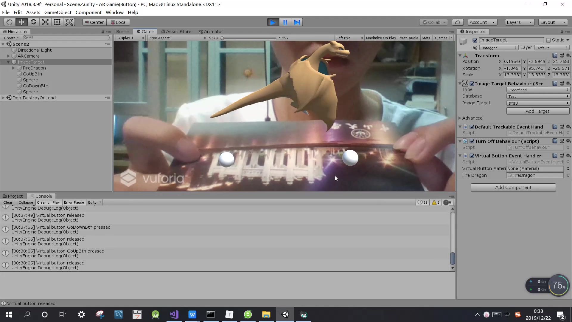 AR Unity3D小游戏_哔哩哔哩_bilibili