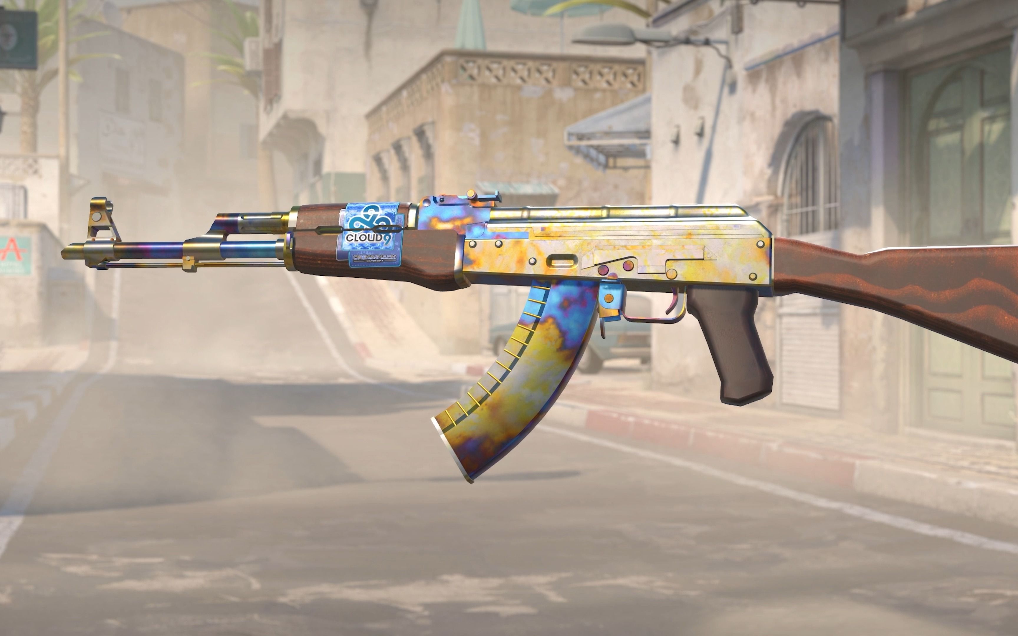 【CS2】淬火AK黄金模板912 起飞~ 内附AK燃喷 M4金蛇 黄色系YYDS