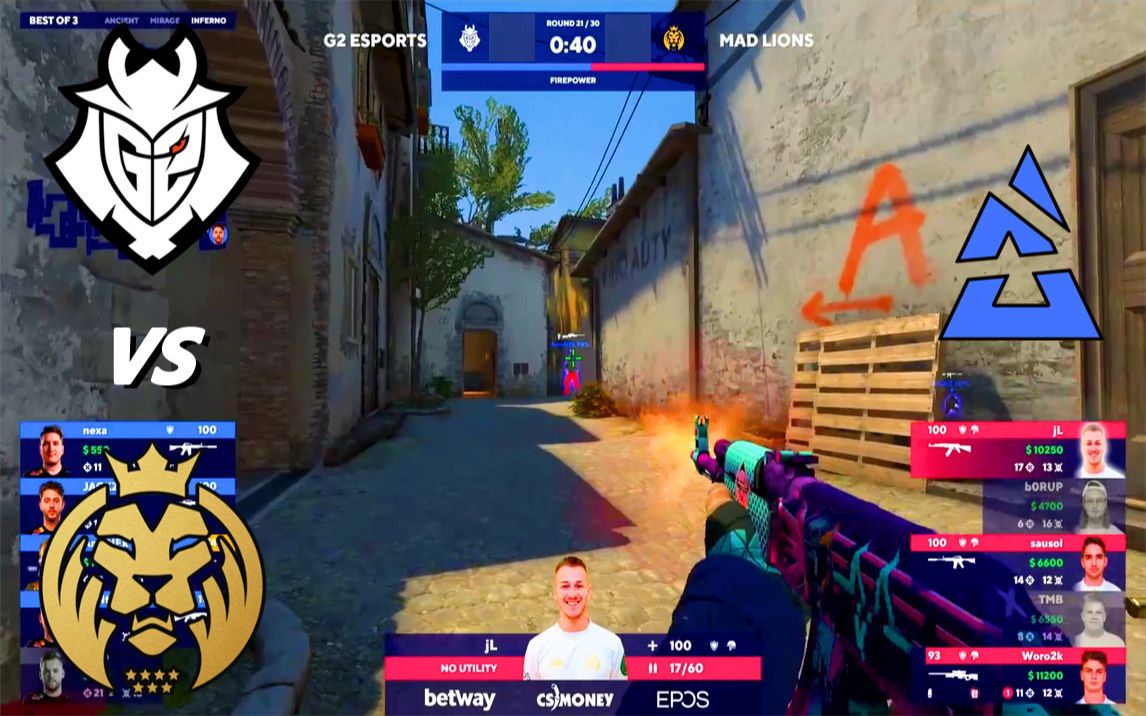 【2021blast秋季复活赛】g2 Vs Mad Lions 四分之一决赛 Bo3高光集锦 L Csgo 哔哩哔哩bilibili Csgo