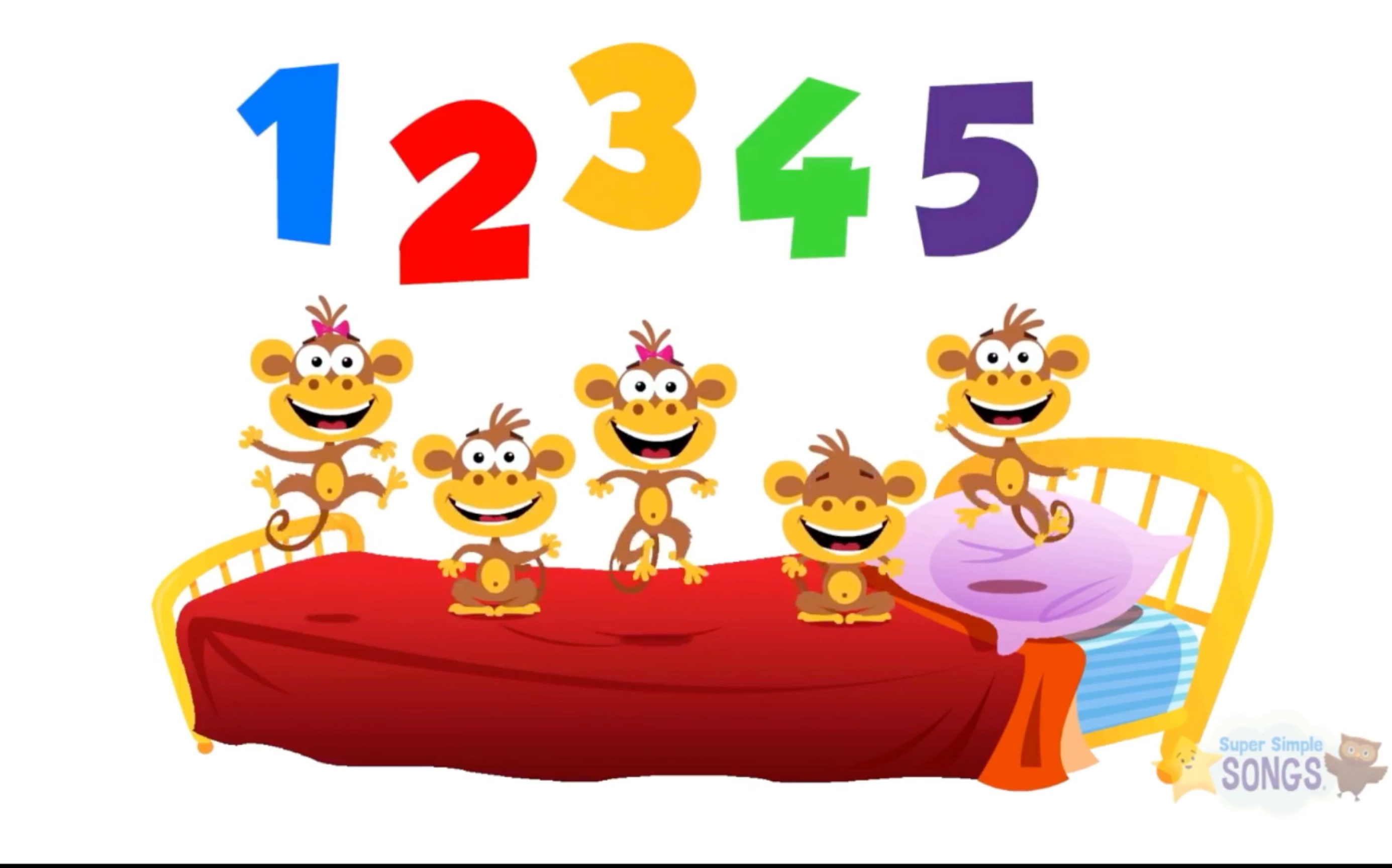 英语启蒙 廖单 第二周 Five little monkeys jumping On the bed_哔哩哔哩 (゜-゜)つロ 干杯 ...