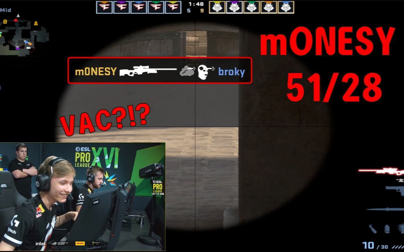 【monesy】裁判不管管的吗?人没看见就开枪了？_CSGO_精彩集锦