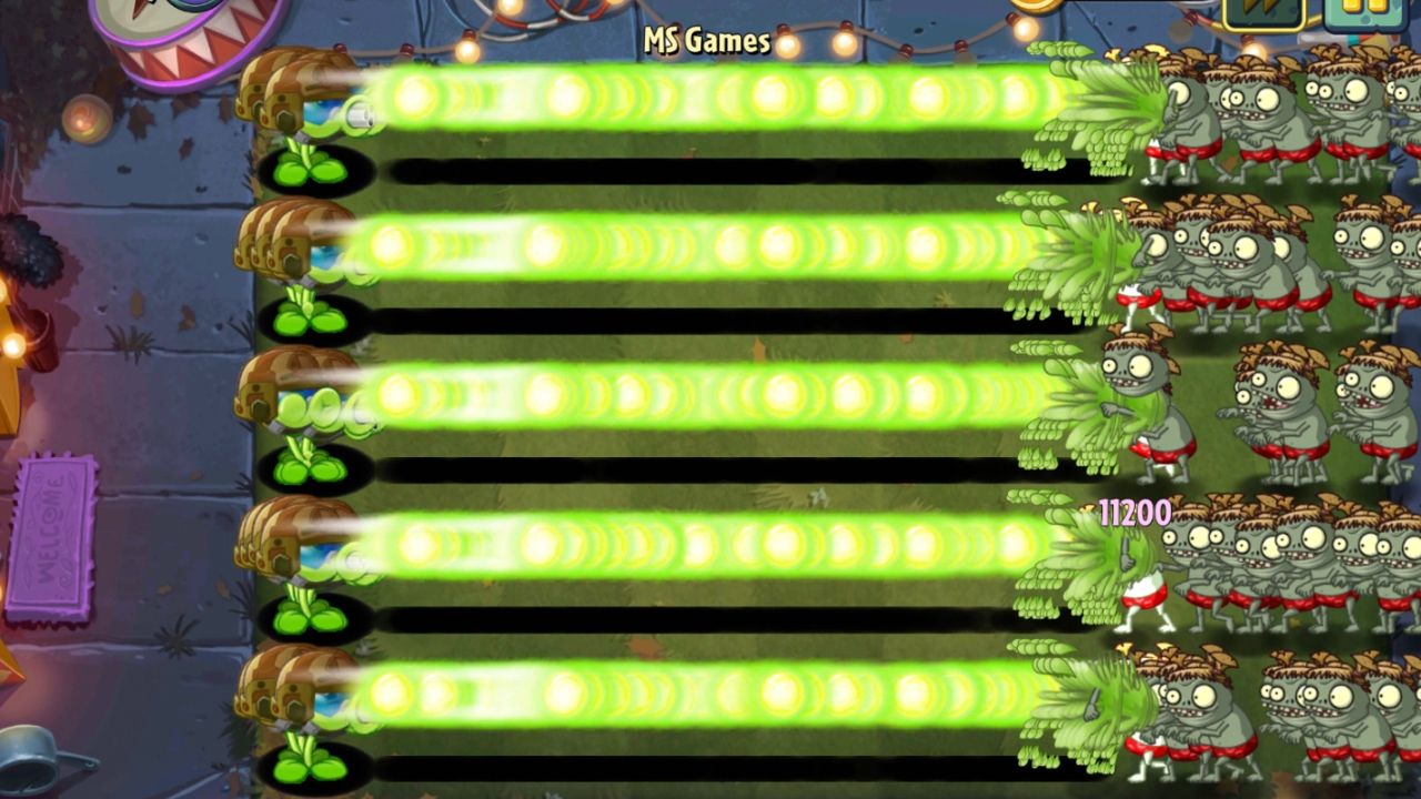 PvZ 2 挑战 - 200 植物等级1 对抗100只卡尼小丑僵尸分裂体 等级10-MSGames-MSGames-哔哩哔哩视频