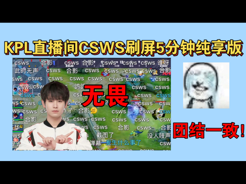 KPL直播间无畏入机操作后WS露头引发“Csws”刷屏纯享版！被调侃为“长生五杀”-三生_叹-三生_叹-哔哩哔哩视频