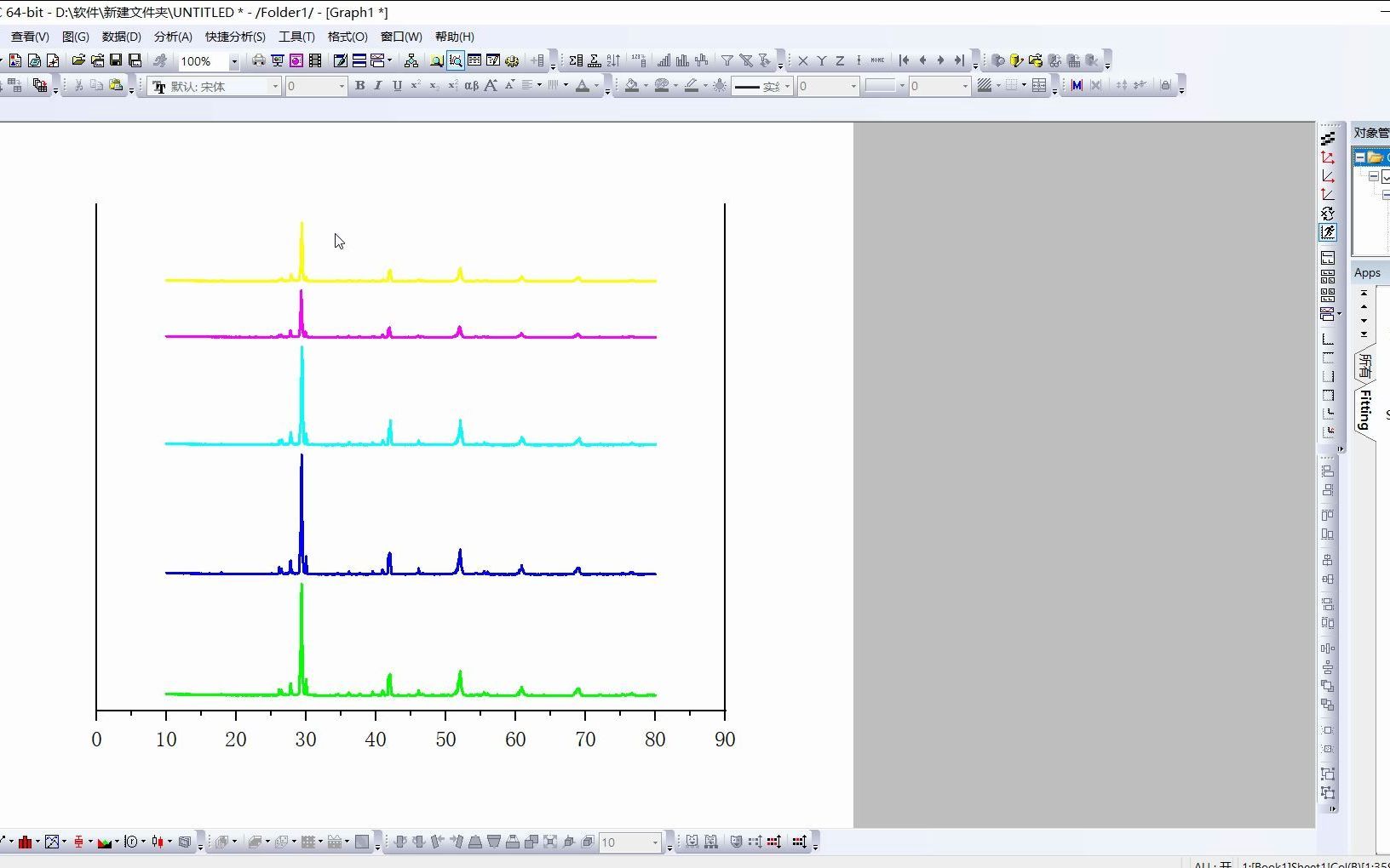 XRD数据处理之用Origin画PDF卡片图