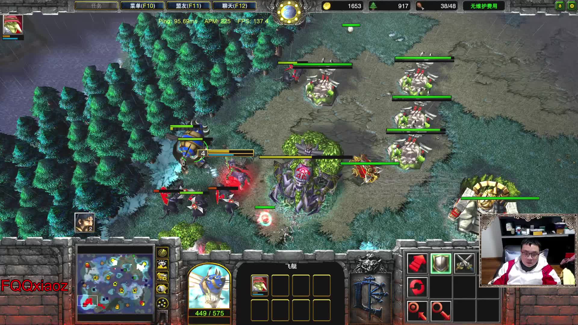 TK高达移形换影大法锤懵暗夜！ 魔兽争霸 FQQ_哔哩哔哩bilibili_魔兽争霸_第一视角