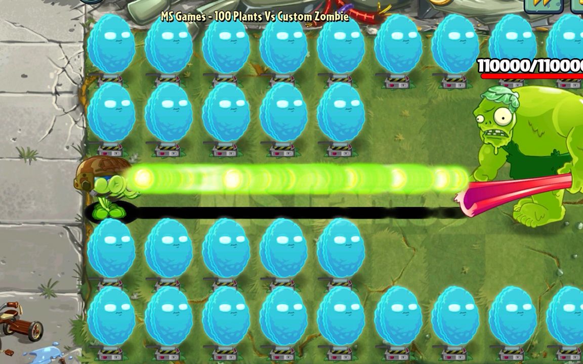 PvZ2挑战-100个植物最高等级对战僵尸豆腐巨人生命值110000-MSGames-MSGames-哔哩哔哩视频