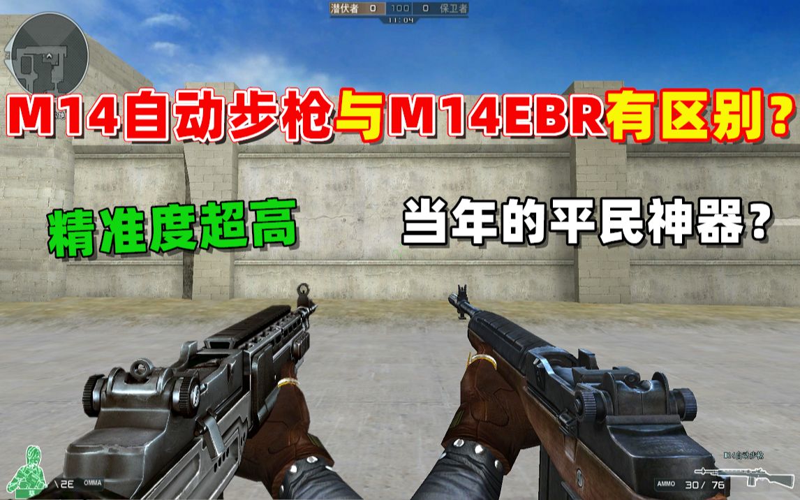 【CF趣味实验】M14自动步枪与M14EBR有什么区别么？_哔哩哔哩bilibili_穿越火线