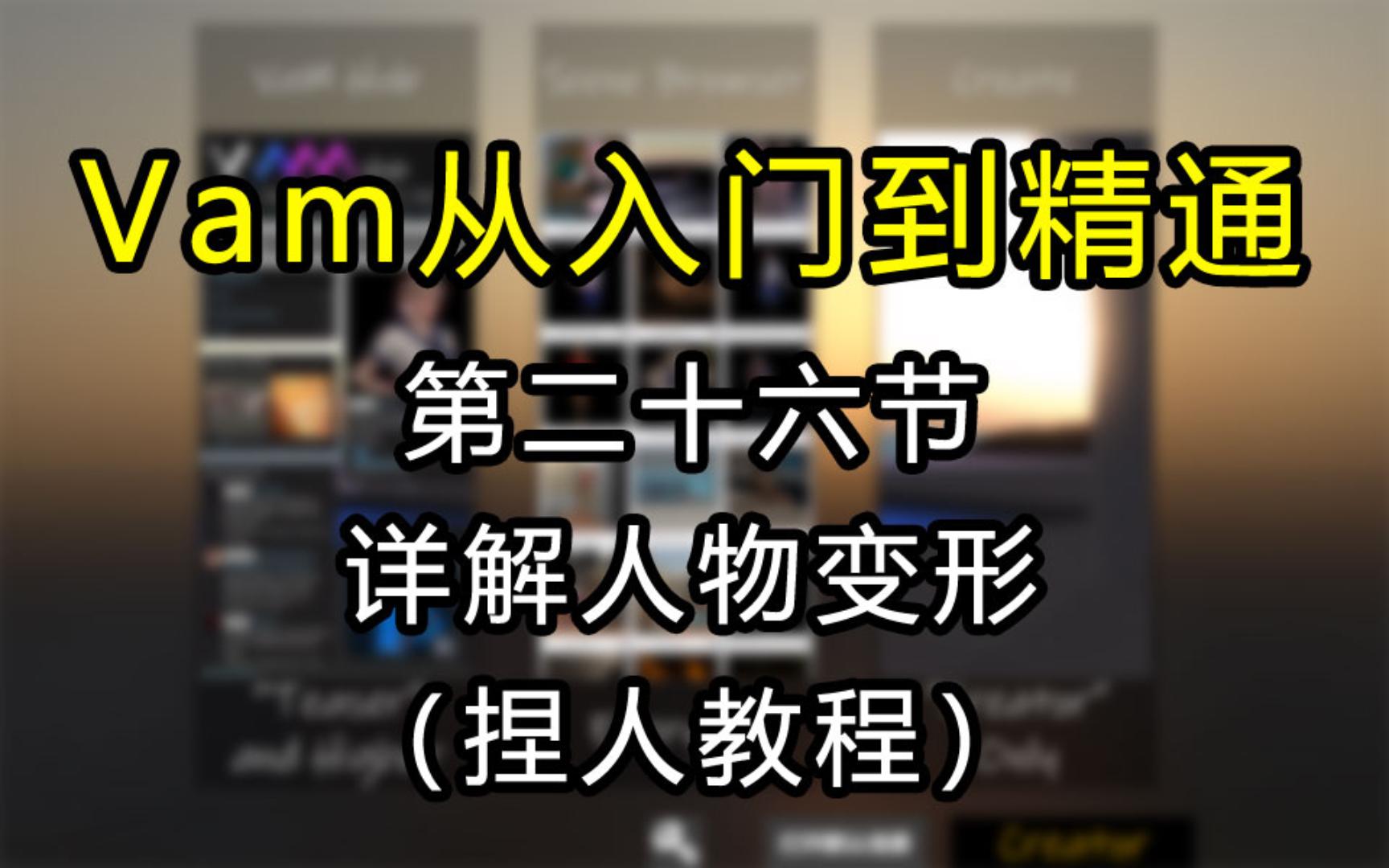 vam新手教程之一键换装、一键换姿势、一键那啥