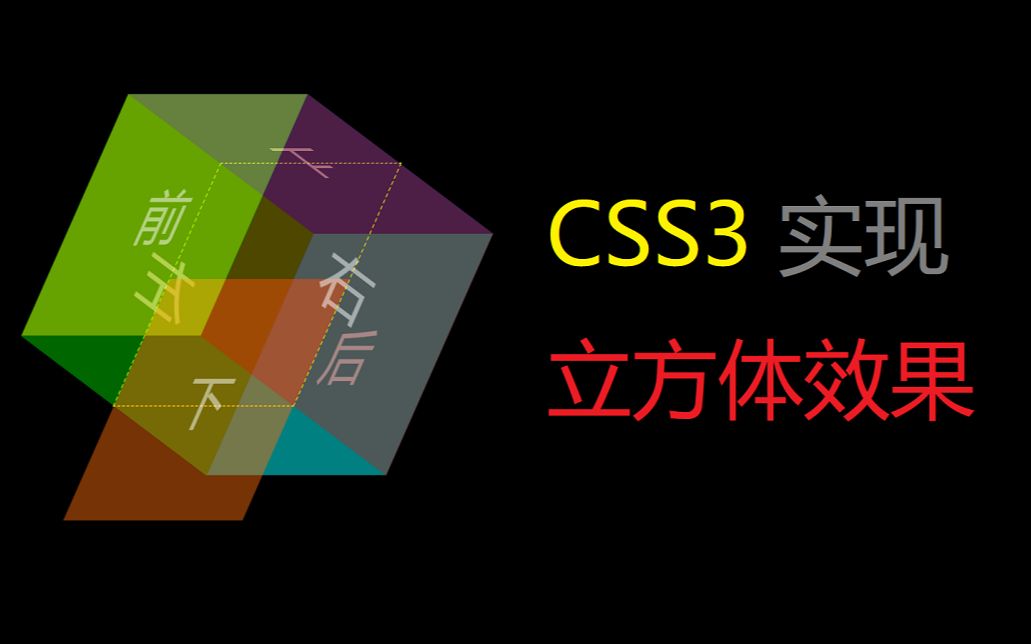 【css3】 3D立方体_哔哩哔哩_bilibili