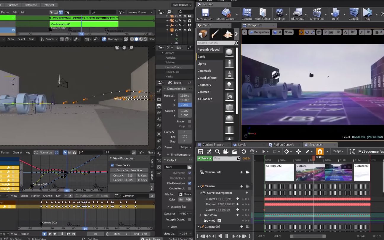 [UE4][Blender]Blender 2.8到UE4工作流程插件演示(免费 开源)_哔哩哔哩_bilibili