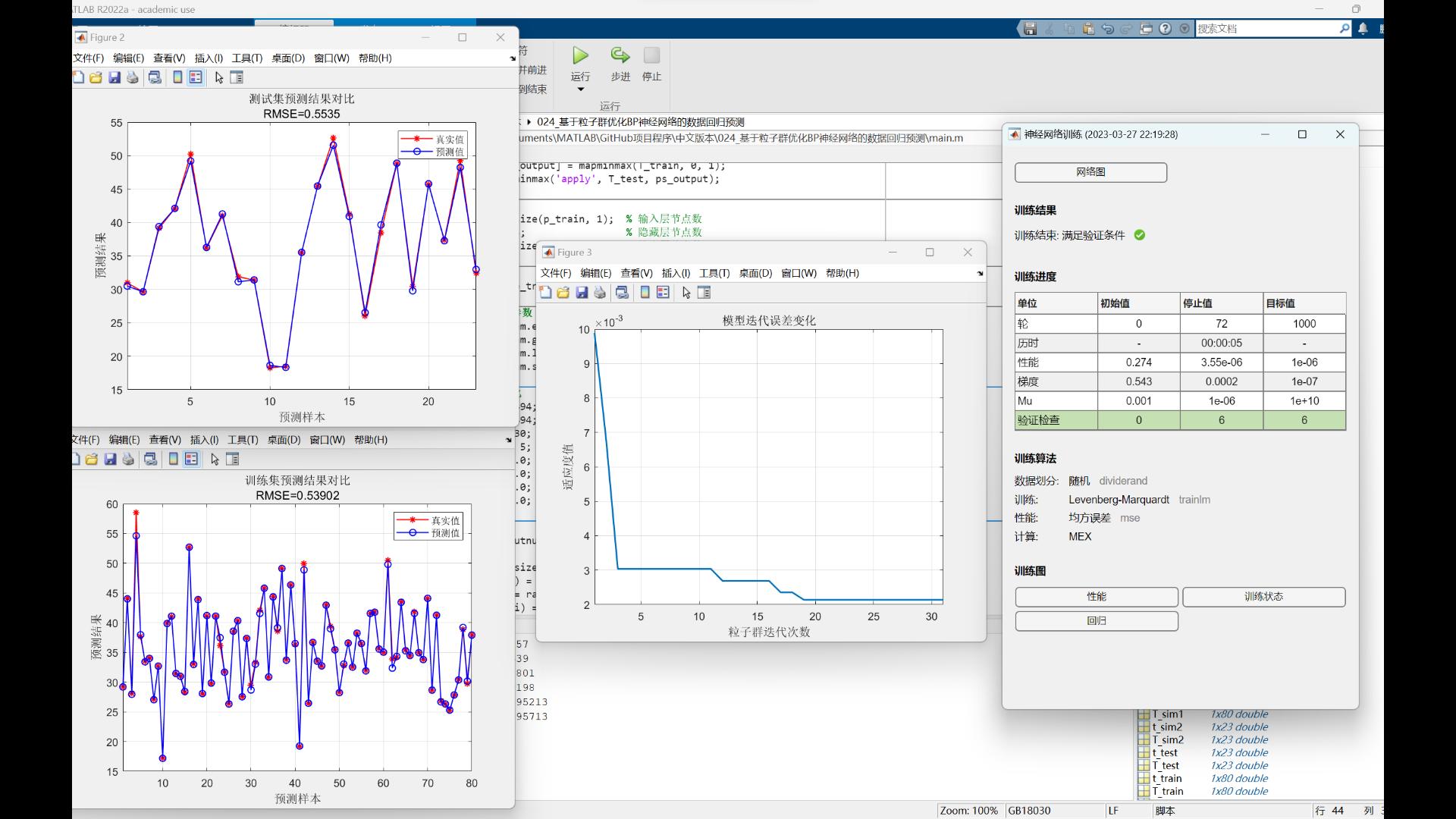 024_基于粒子群优化算法优化BP神经网络(PSO-BP)的数据回归预测 Matlab实现过程-阿飞_Y-阿飞_Y-哔哩哔哩视频