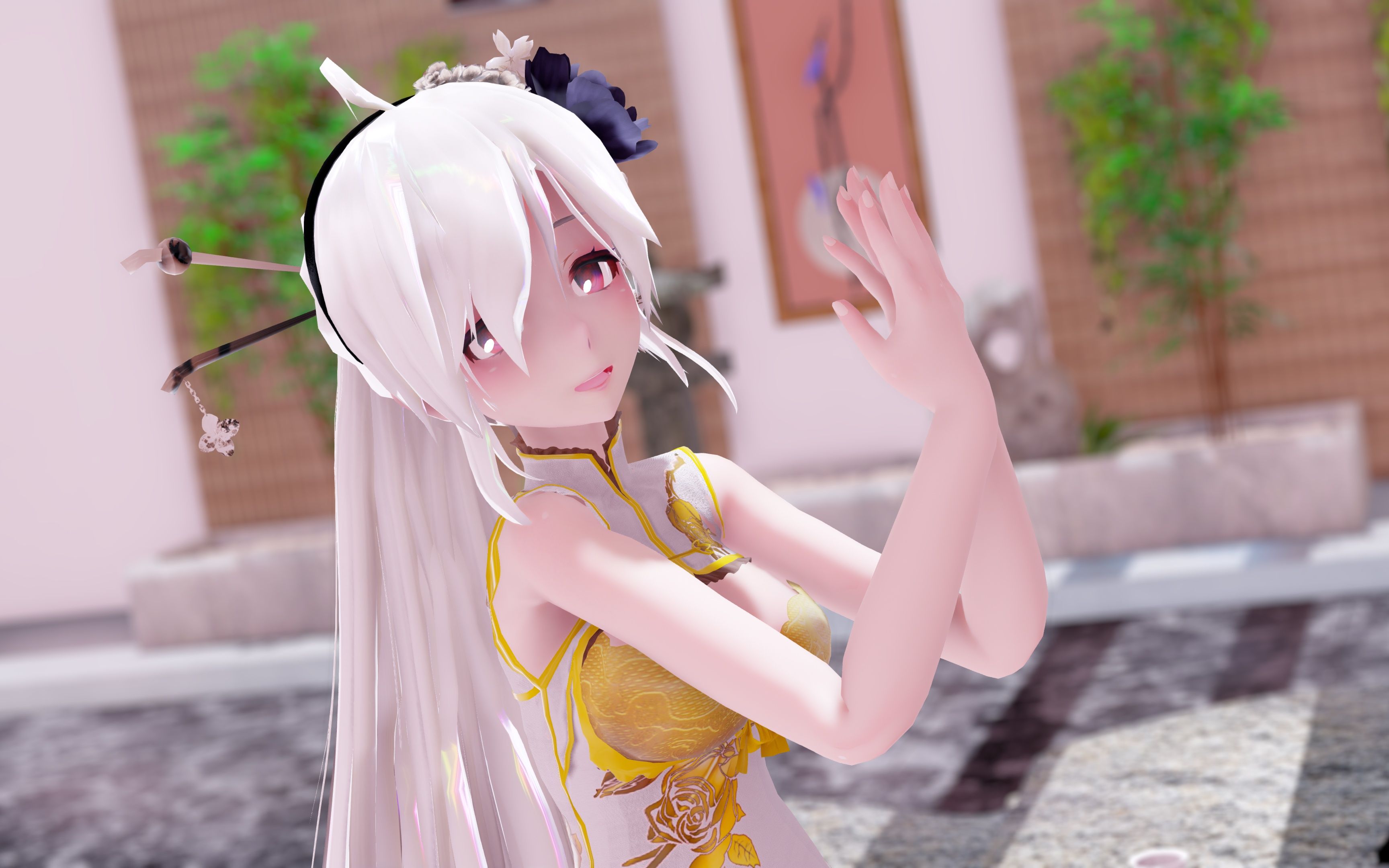 【弱音MMD 4K】 金莲白旗袍弱音 云月谣 -丨弱音ハク丨-丨弱音ハク丨-哔哩哔哩视频