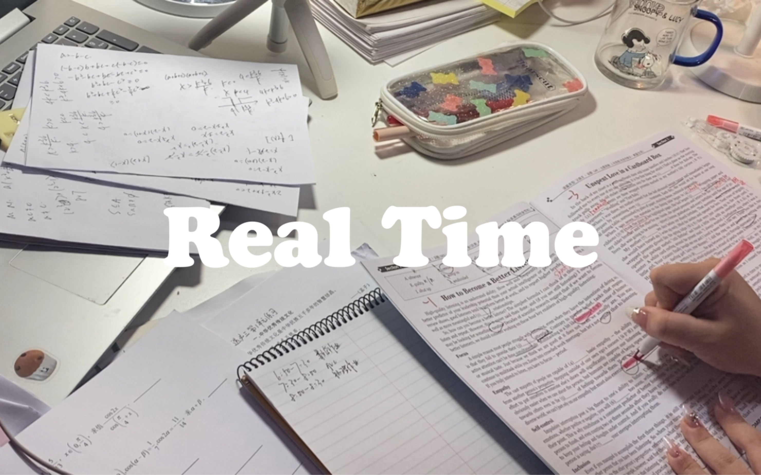 Real Time｜实时学习｜for 40 min｜写字声白噪｜安静无bgm｜studywithme～限时高产-胖罐子pottttt_-胖罐子pottttt_-哔哩哔哩视频
