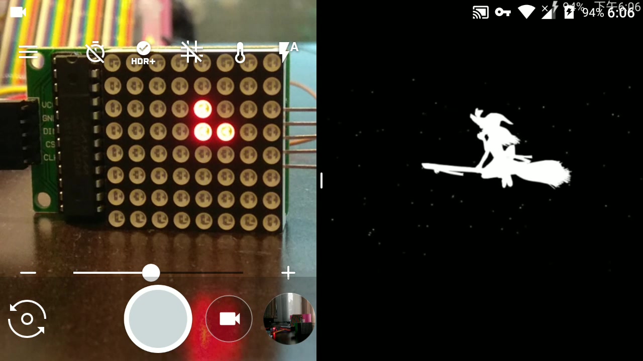 BadApple!! 8*8超低清led点阵版 分屏同步录制_哔哩哔哩_bilibili