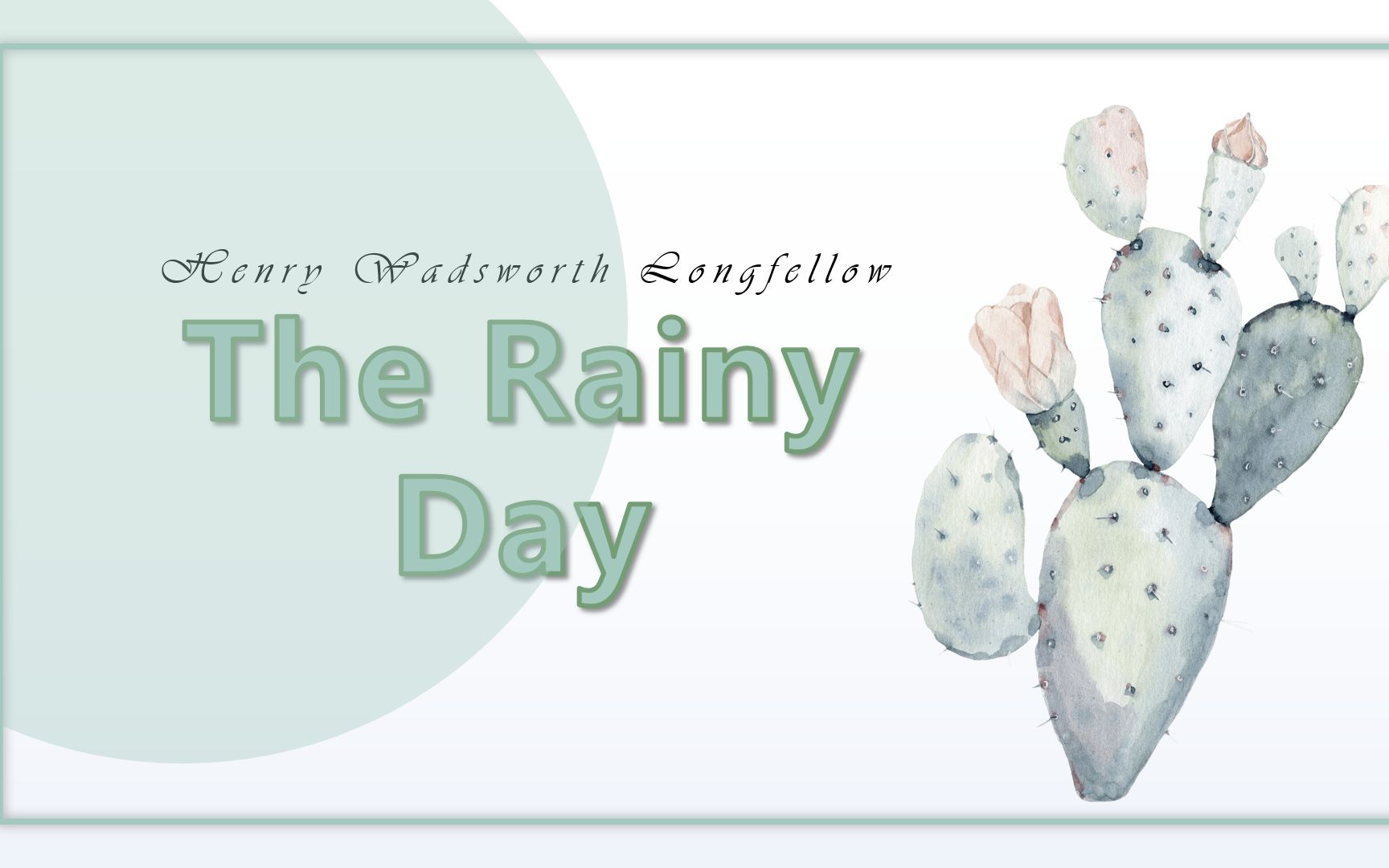 【英文诗歌】30 The Rainy Day-Henry Wadsworth Longfellow（亨利·沃兹沃斯·朗费罗） 大创录课视频制作 ...