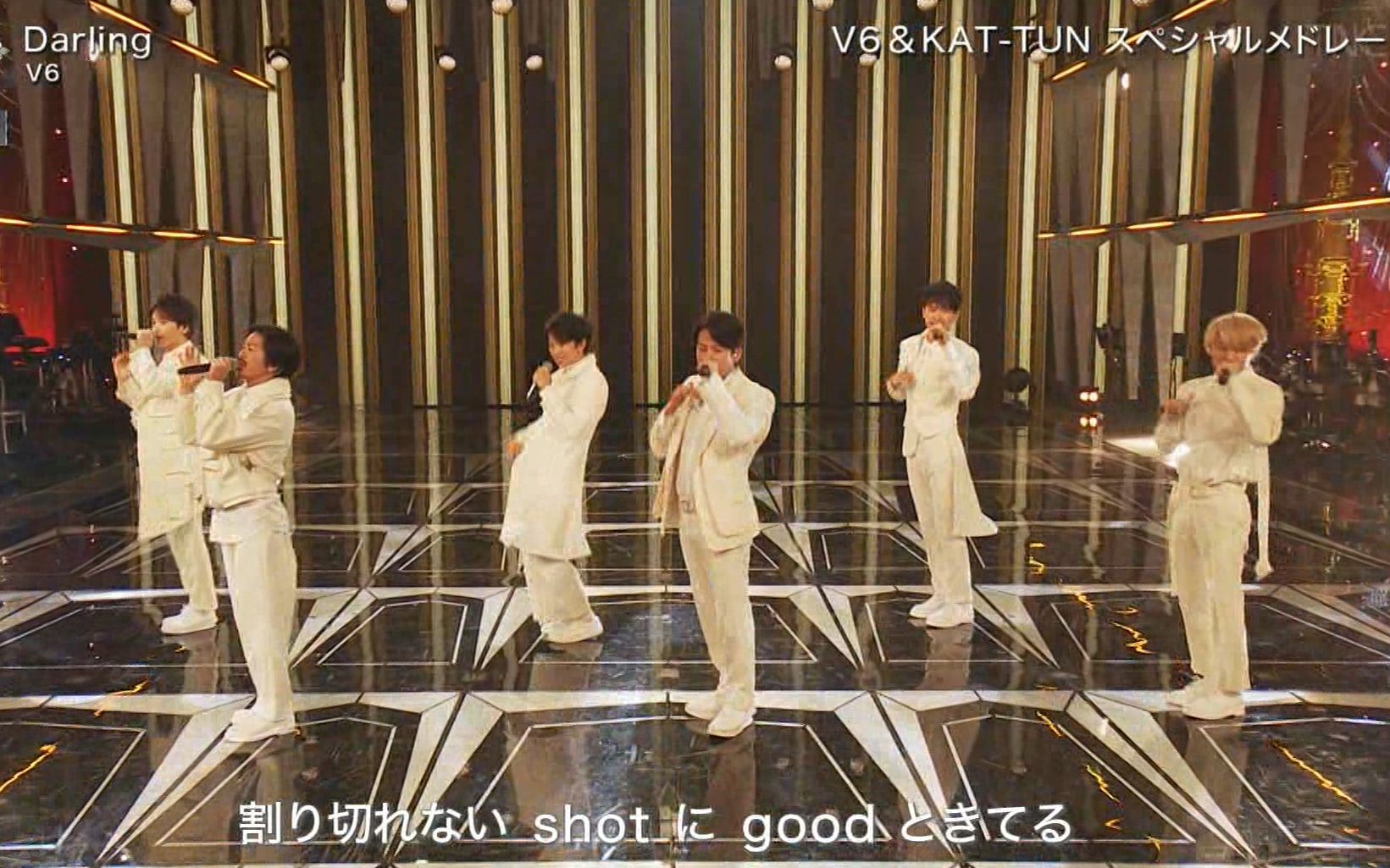 V6 - Darling ( (18.12.12.FNS 歌謠祭 第2夜)_哔哩哔哩 (゜-゜)つロ 干杯~-bilibili