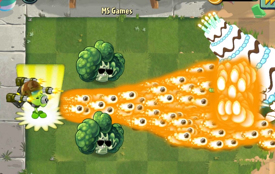 PvZ 2 挑战 - 50 植物等级 1 强化 VS 老板 生日版法老僵尸 等级 15-MSGames-MSGames-哔哩哔哩视频