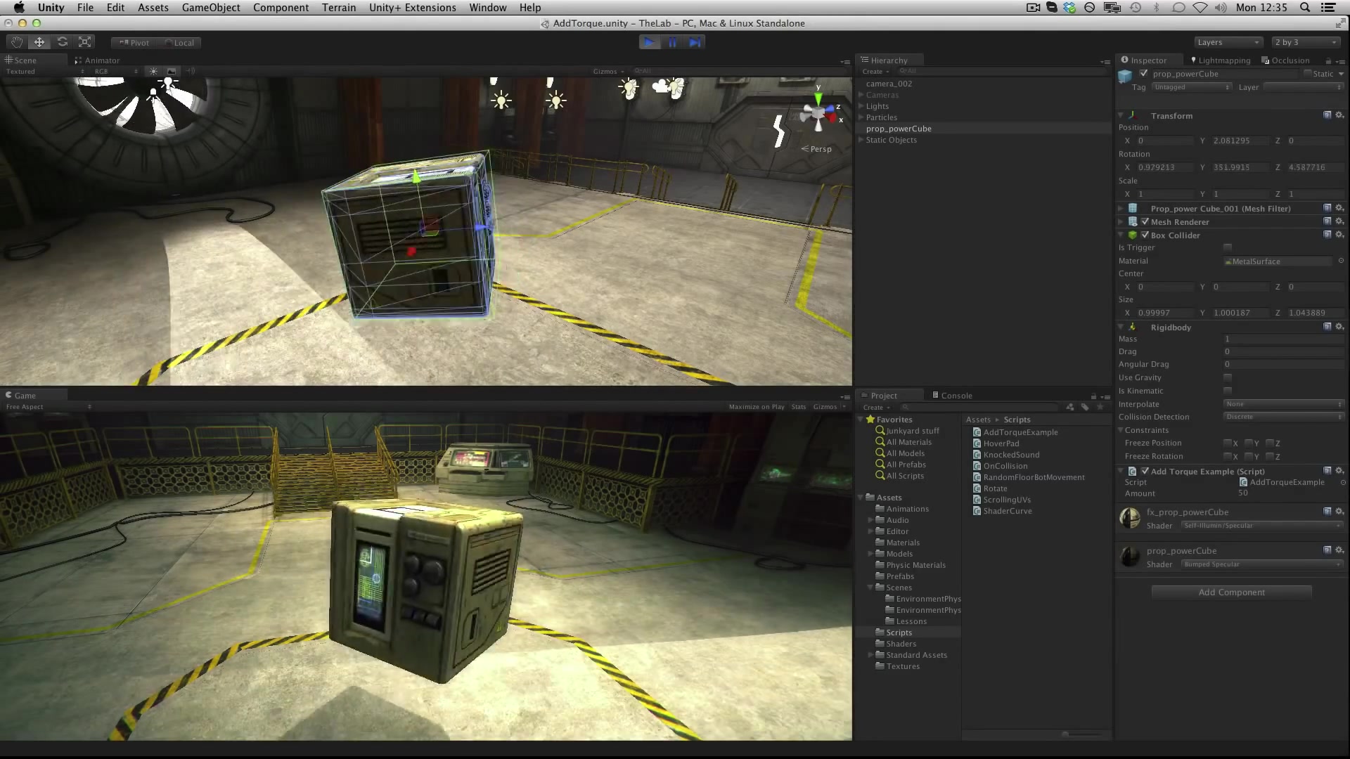 【几分钟义务教育】第五课：AddTorque(增加扭矩)-Unity引擎官方教学-中文版-3D物理系统_哔哩哔哩 (゜-゜)つロ 干杯~-bilibili