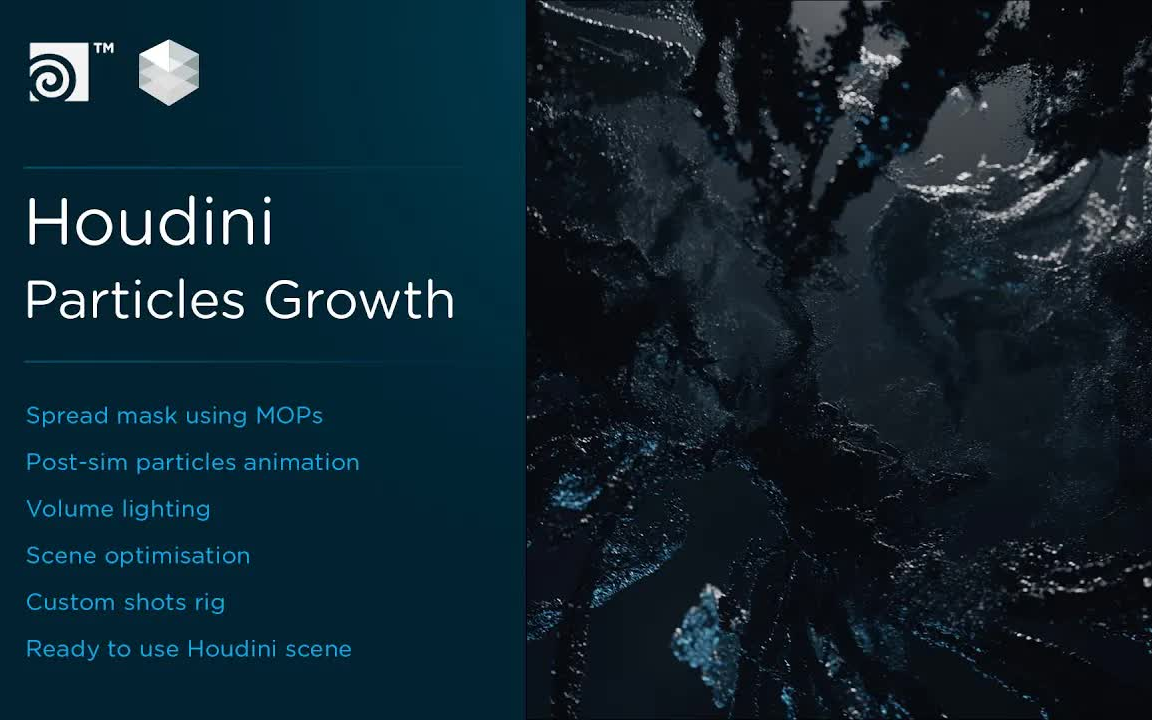 Houdini教程：使用MOP和Redshift进行粒子生长（中文字幕）_哔哩哔哩_bilibili