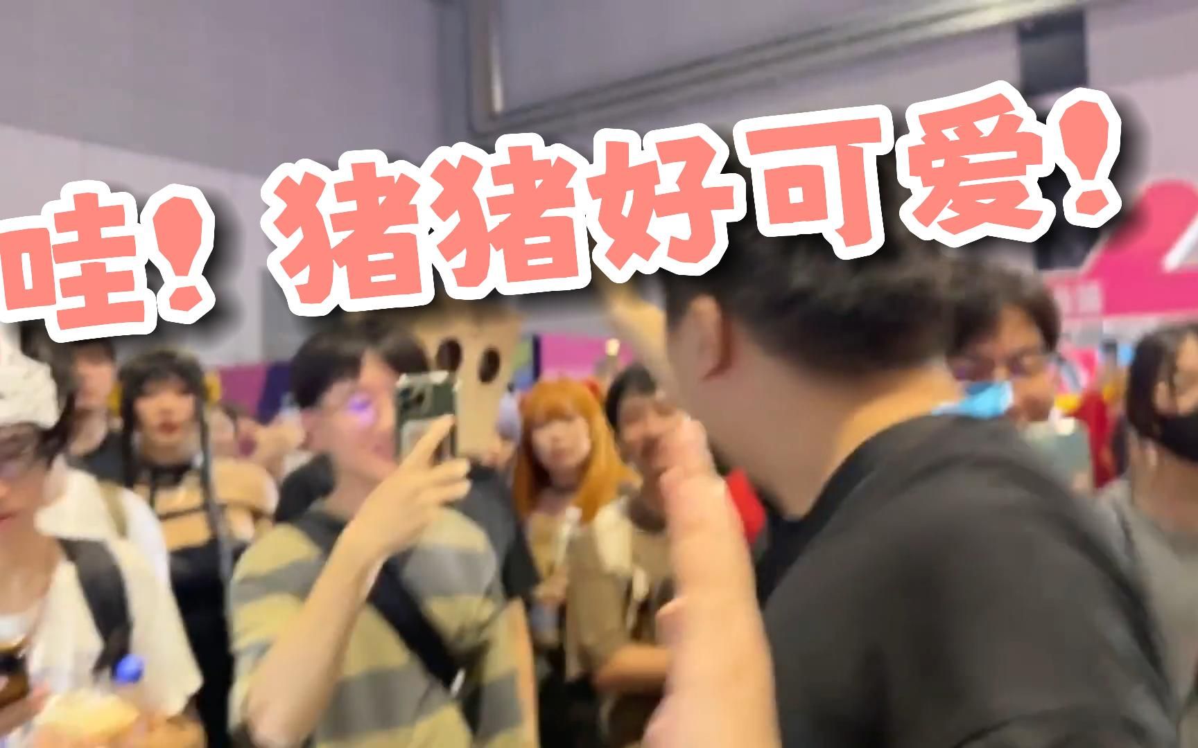 工作人员带猪猪公主bw进场,女粉见到直呼好可爱呀!!!!!😍😍 小海猪v 小海猪v 哔哩哔哩视频