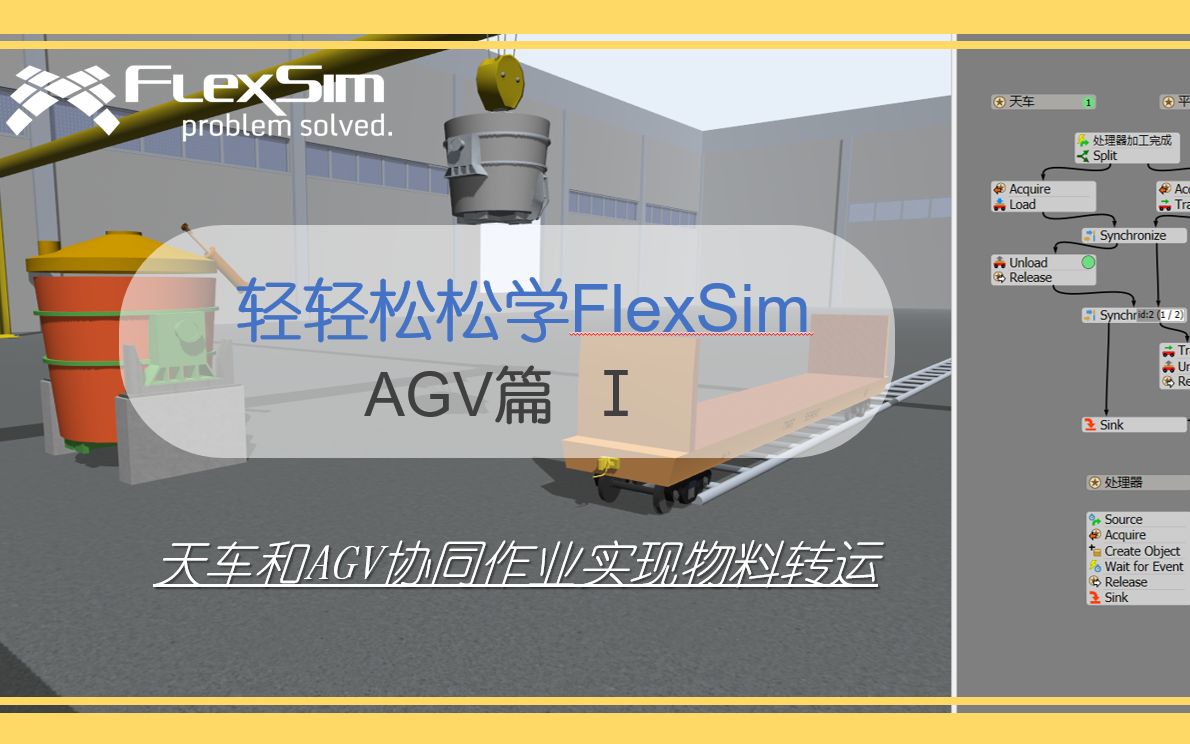 轻轻松松学FlexSim之AGV篇Ⅰ-绝望的红烧鲨鱼-默认收藏夹-哔哩哔哩视频