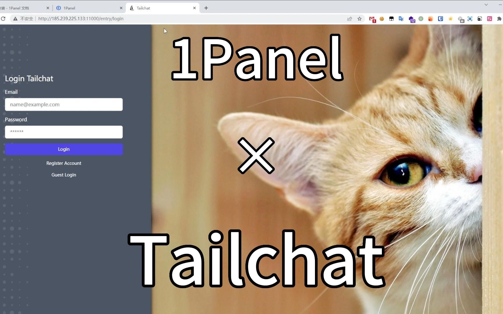 1panel一键部署开源即时通讯应用Tailchat-moonrailgun-moonrailgun-哔哩哔哩视频