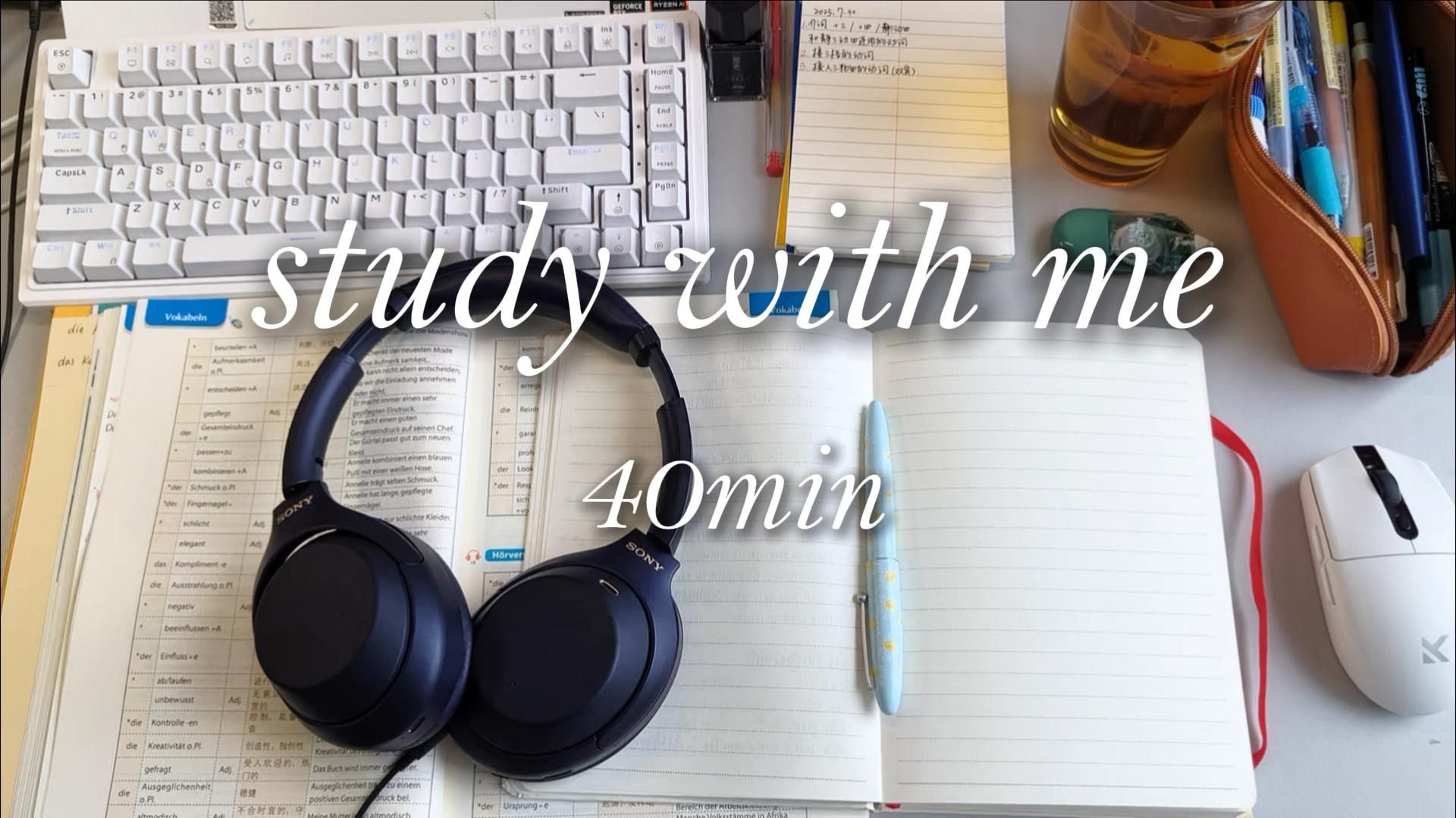 【Study With Me】40min实时学习陪伴 | 白噪音+纯音乐| Lofi | 沉浸式 | 傍晚的橘色余辉-佼佼者来去自由16-1hour studywithme-哔哩哔哩视频