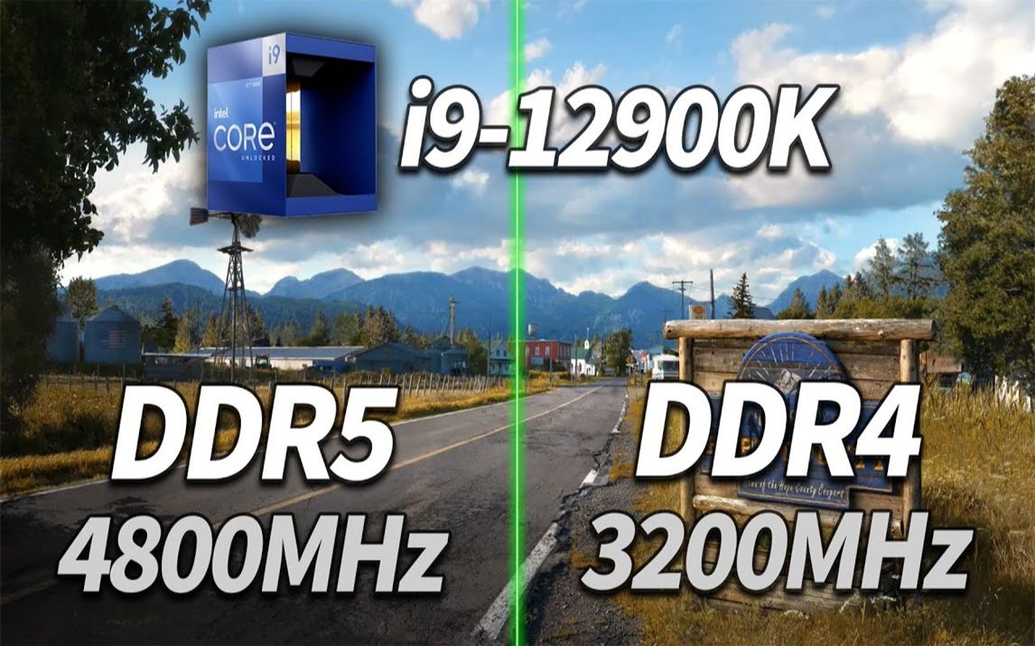 DDR5 4800MHz vs DDR4 3200MHz 游戏帧数对比（4K分辨率测试） RTX 3090 + i9-12900K 4K视频_哔哩哔哩_bilibili