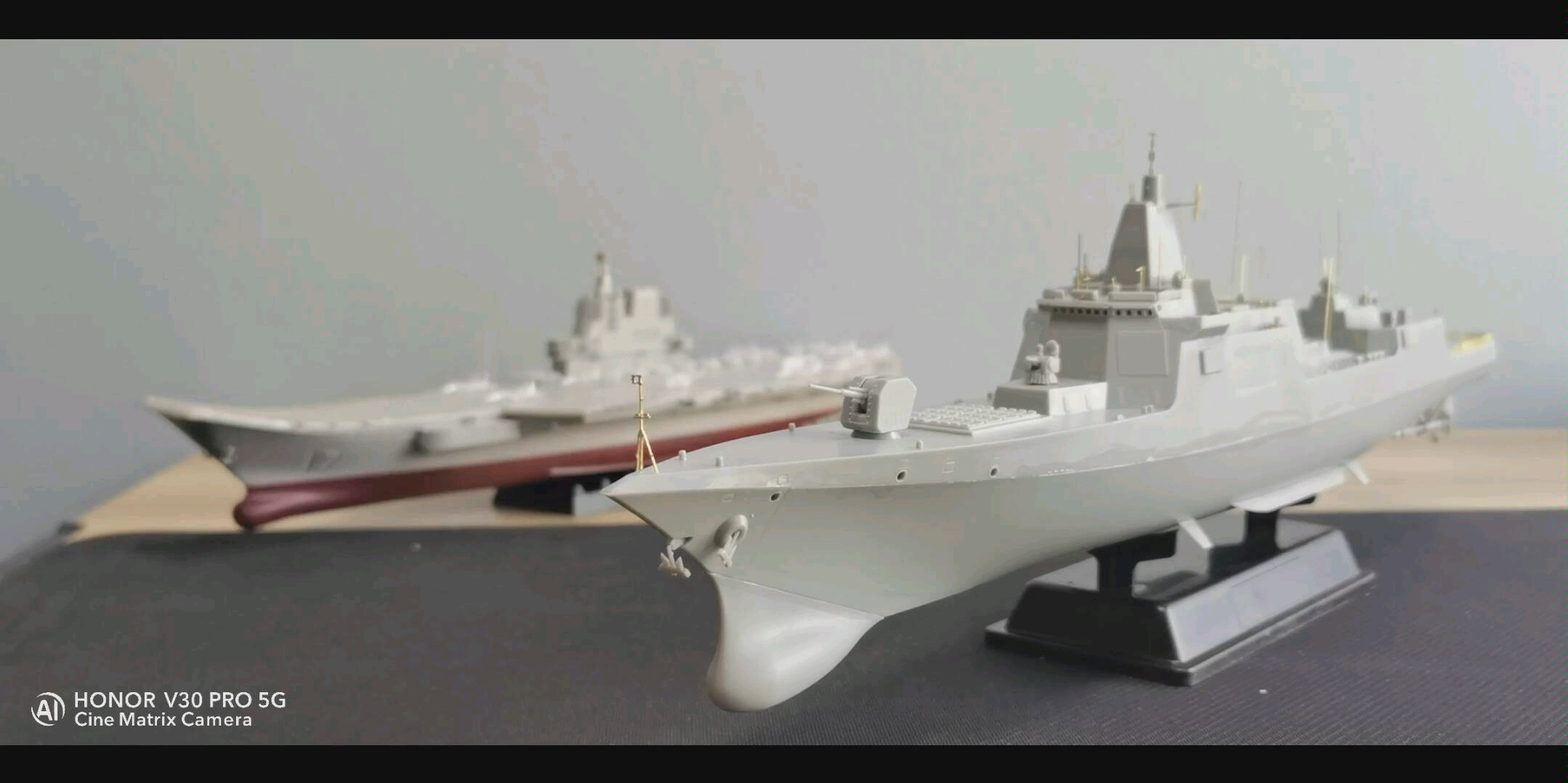 素组完工1/350的055模型_哔哩哔哩_bilibili