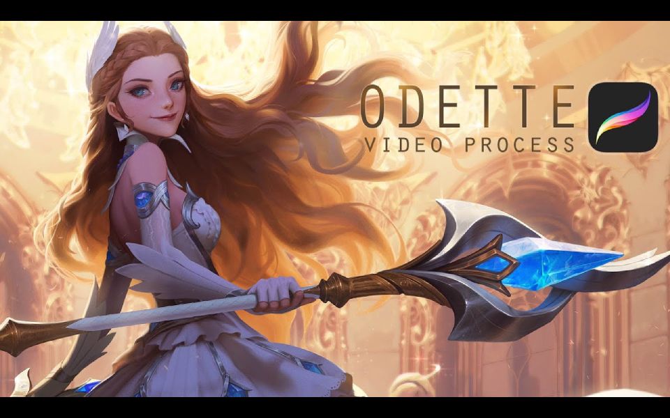 【原画|Procreate Pocket|绘画过程】《无尽对决/决胜巅峰》- 奥黛塔 Odette-DaoLeTrong在画画-DaoLeTrong在画画-哔哩哔哩视频