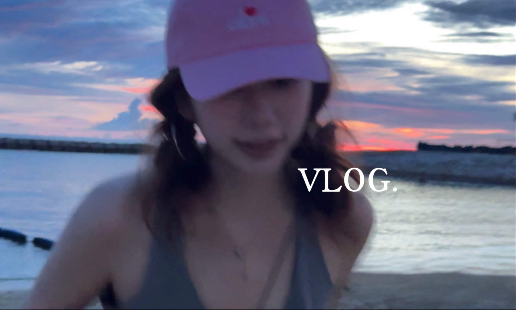 VLOG 冲绳海边的彩虹和日落！-梁一口echo-梁一口echo-哔哩哔哩视频