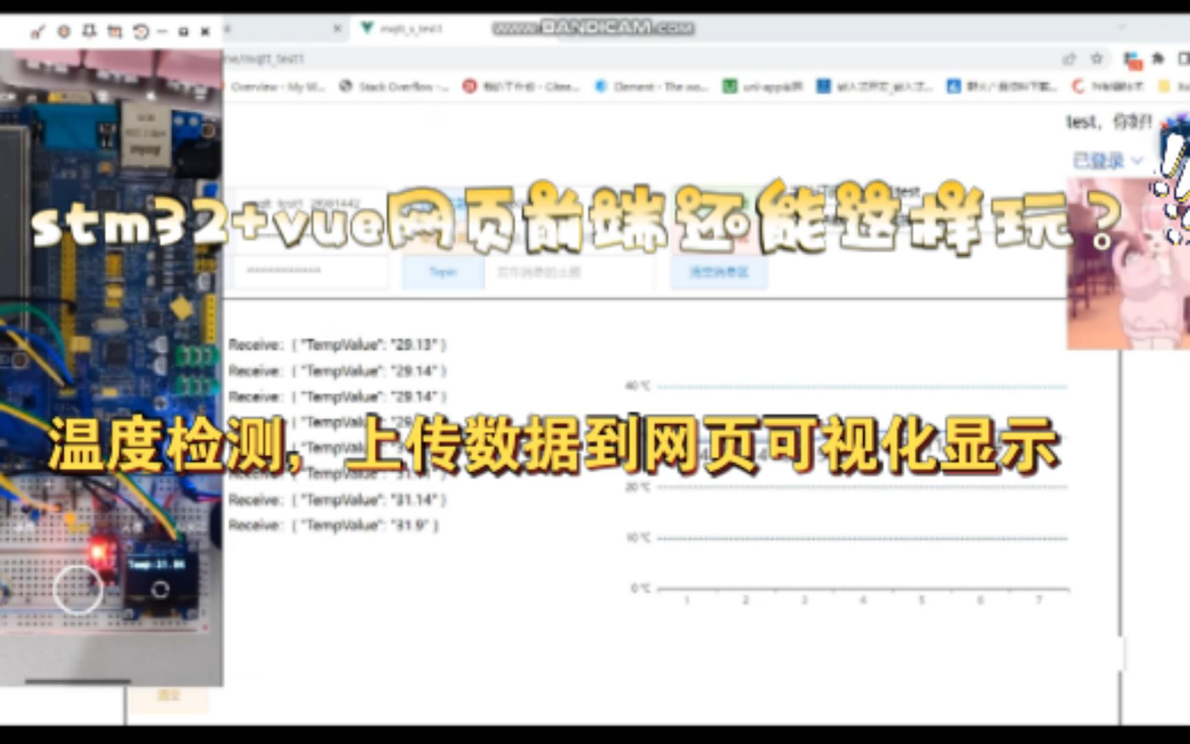 【stm32+vue网页前端还能这样玩？】基于stm32+mqtt/emqx的温度检测项目，vue前端+node后端部署个人服务器-小a南南-默认收藏夹-哔哩哔哩视频