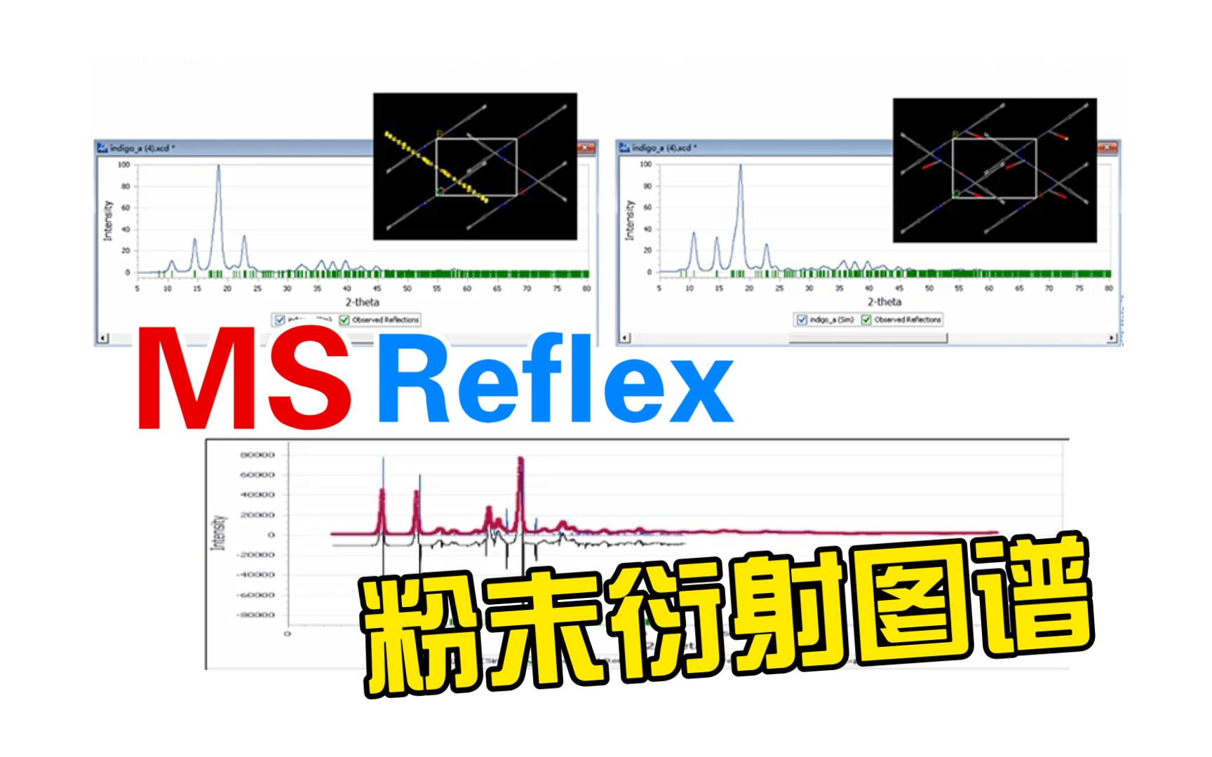 [Materials Studio] Reflex模块教学-处理粉末衍射XRD图谱-1 | 理论计算 分子动力学 华算科技 MS杨站长-MS杨站长-华算科技-MS杨站长-华算科技-哔哩哔哩视频
