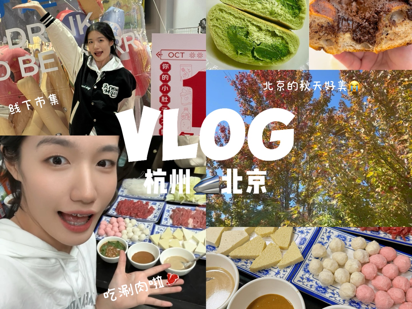 vlog｜00后美食博主杭州 ️北京！出差日记本-一座西桥-一座西桥-哔哩哔哩视频