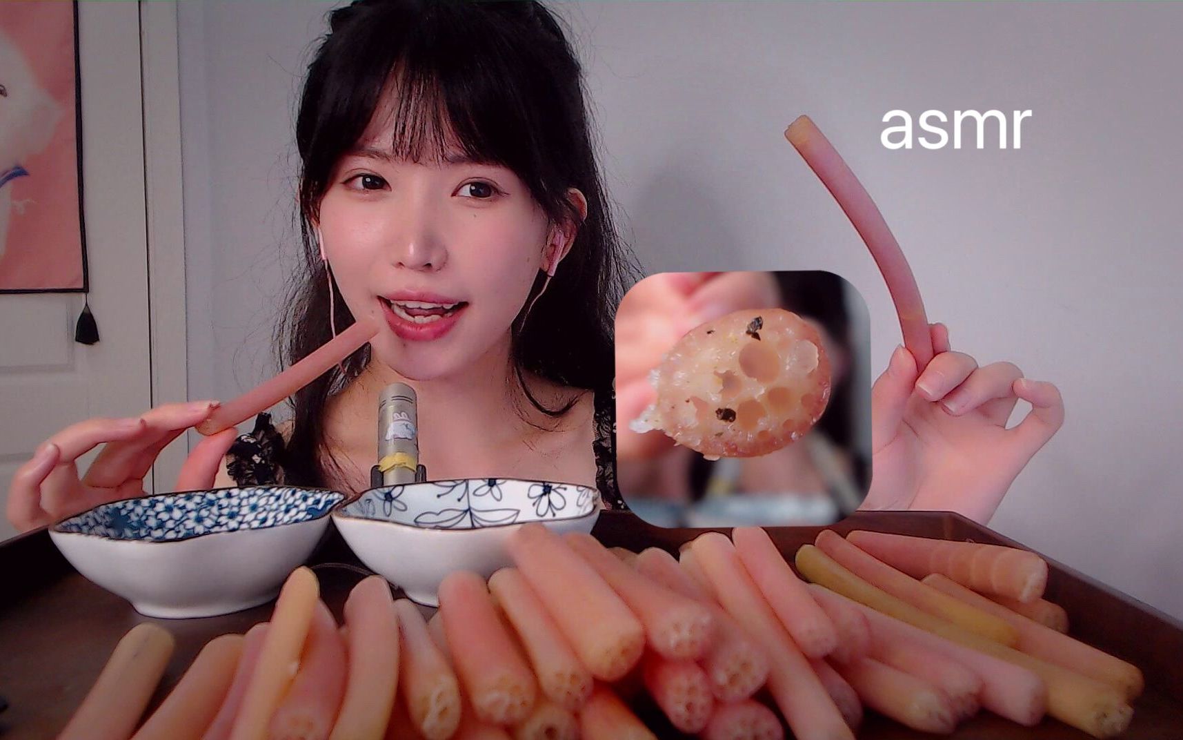 ASMR 很脆的爆汁芡实梗咀嚼音-芝麻对辣-芝麻对辣-哔哩哔哩视频